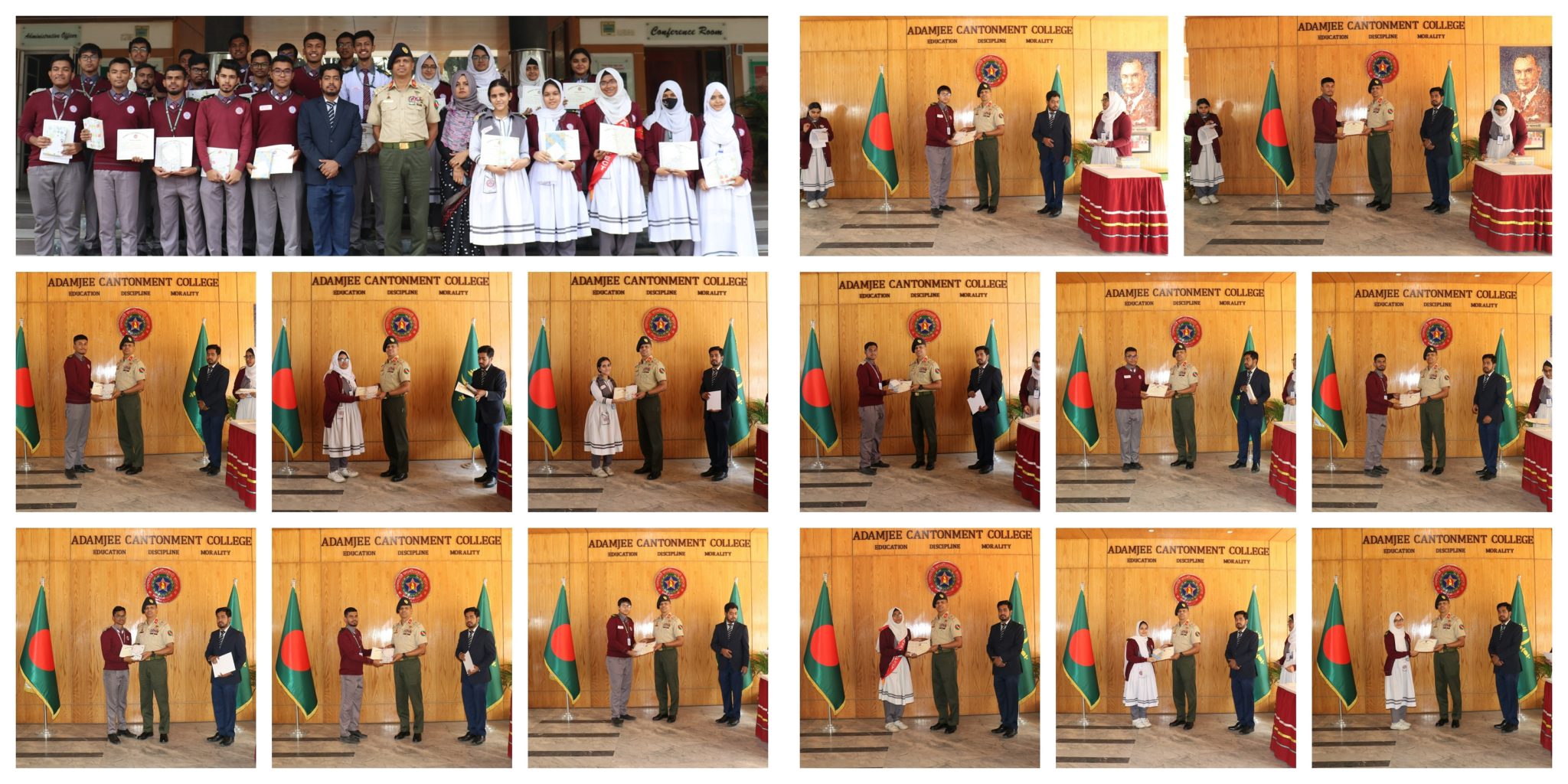 The Principal of Adamjee Cantonment College awarded certificates to the ...